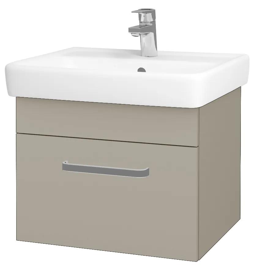 Dřevojas Koupelnová skříň Q UNO SZZ 55 Varianta: N01 Bílá lesk / Úchytka T02 / D15 Nebraska