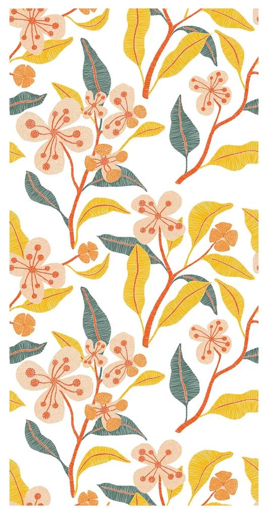 Tapeta - Květy v bílém pozadí