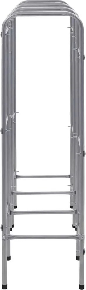 Skladový regál na 9 přepravek stříbrný 145 x 33 x 116 cm ocel 285214