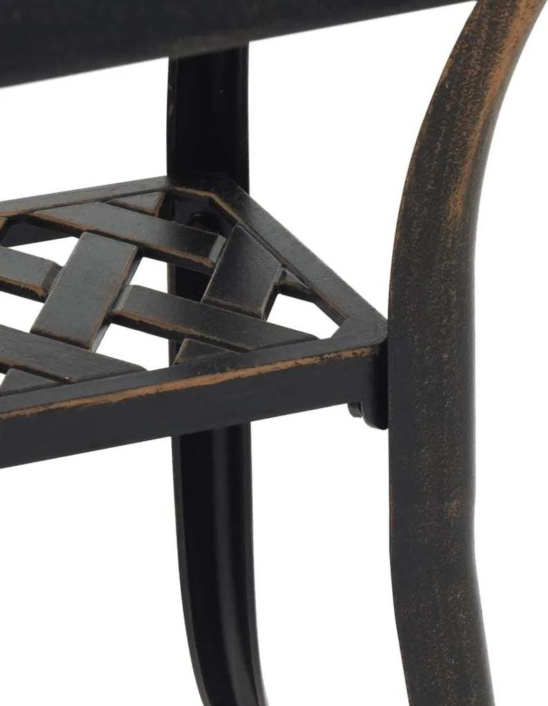 vidaXL Zahradní stolek 53 x 53 x 53 cm litý hliník [4002819] Barva: Bronzová