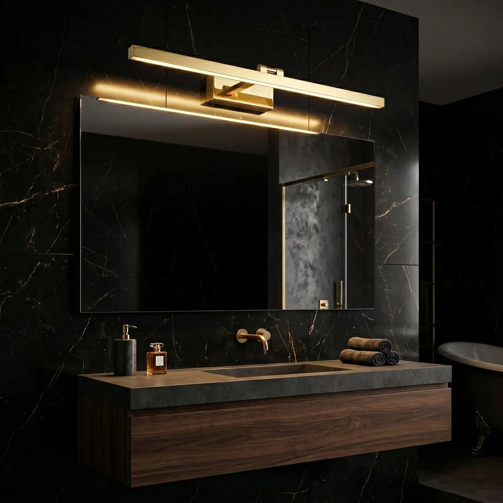 Toolight APP1862-1W, koupelnová LED svítilna, 800 mm, zlatá lesklá, OSW-66015