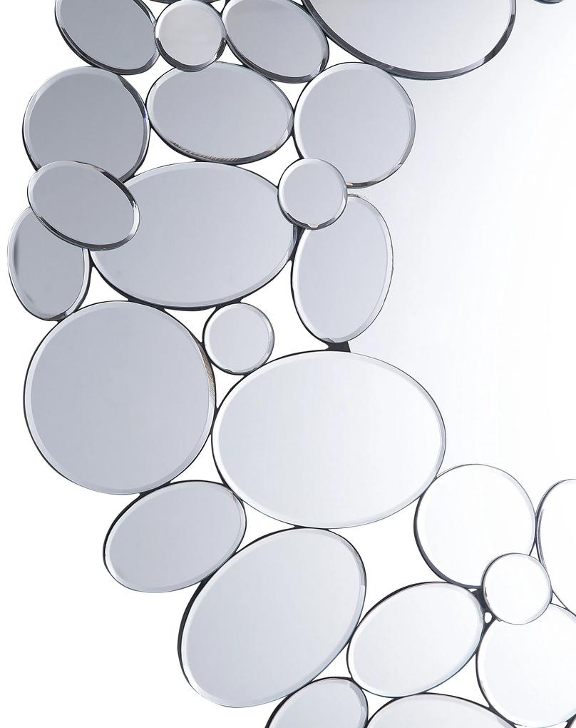Nástěnné stříbrné zrcadlo ø70 cm LIMOGES Beliani