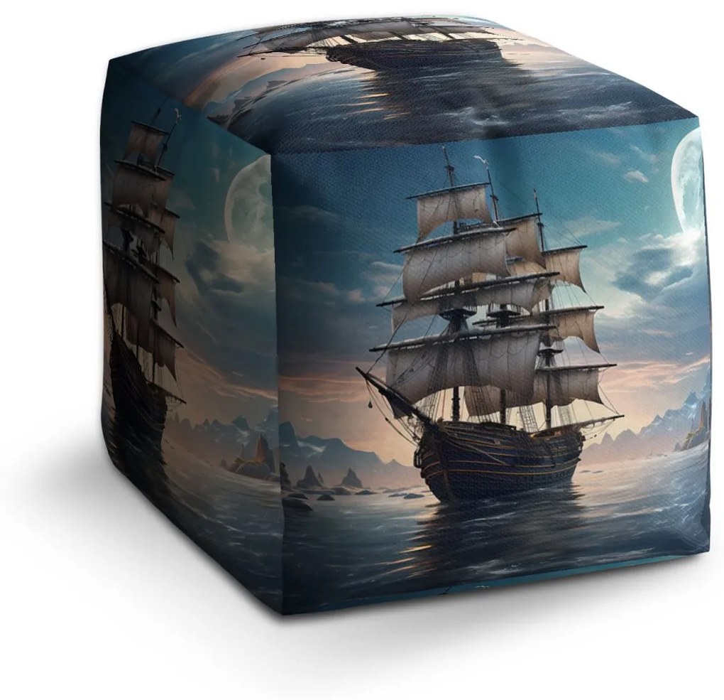 Sablio Taburet Cube Plachetnice mezi skalami: 40x40x40 cm