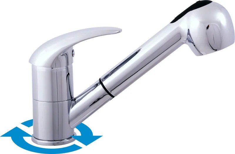 Slezák - RAV Dřezová baterie DUNAJ - D410.x, Chrom Připojovací hadičky - závit: 1/2"