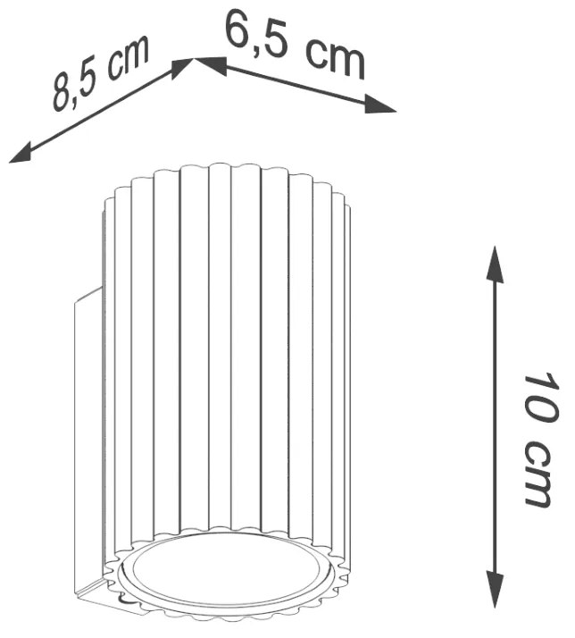 Sollux Lighting Nástěnné svítidlo KARBON 10 Černá