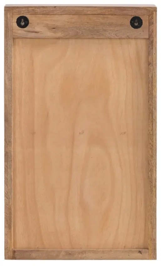 furniture-nabytek.cz - Masivní nástěnná skříňka Delmar z mangového dřeva, lakovaná, hnědá – 44×20×70 cm
