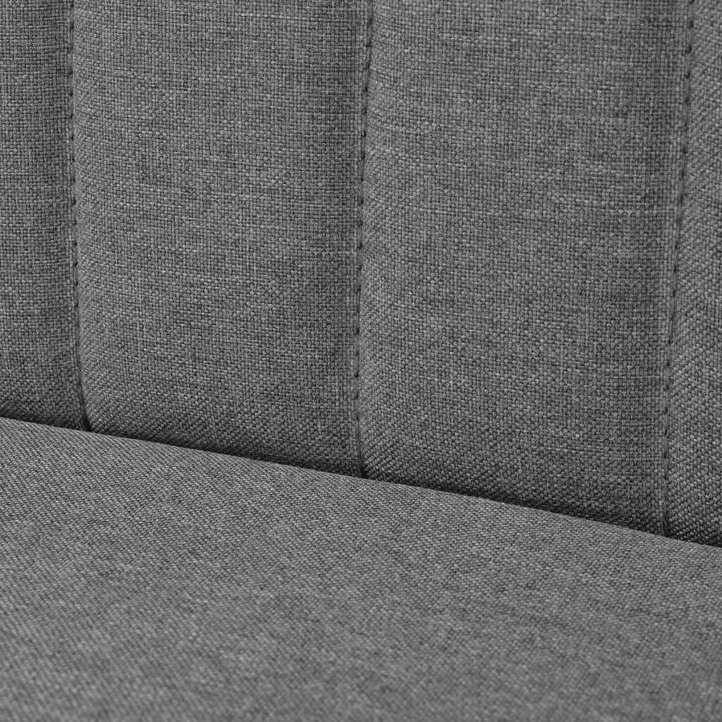 Pohovka textil 117 x 55,5 x 77 cm světle šedá - Default Title
