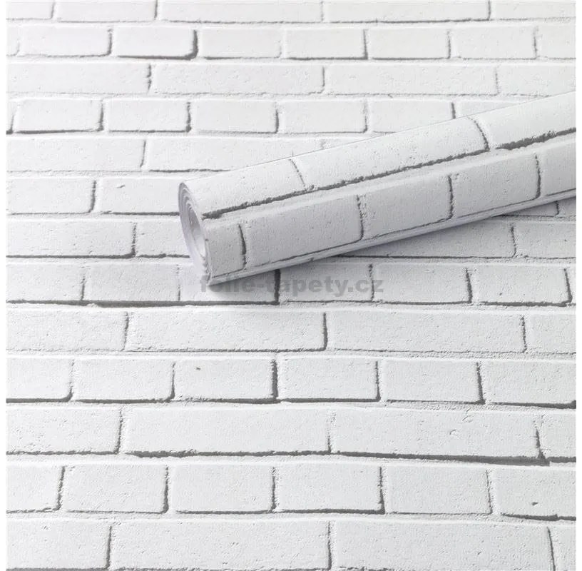 Wall Art Decor ® Samolepící fólie cihla bílá II. 45 cm x 10 m