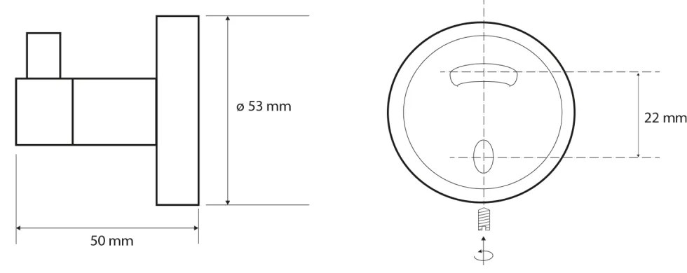 Sapho X-ROUND E háček, chrom XR205