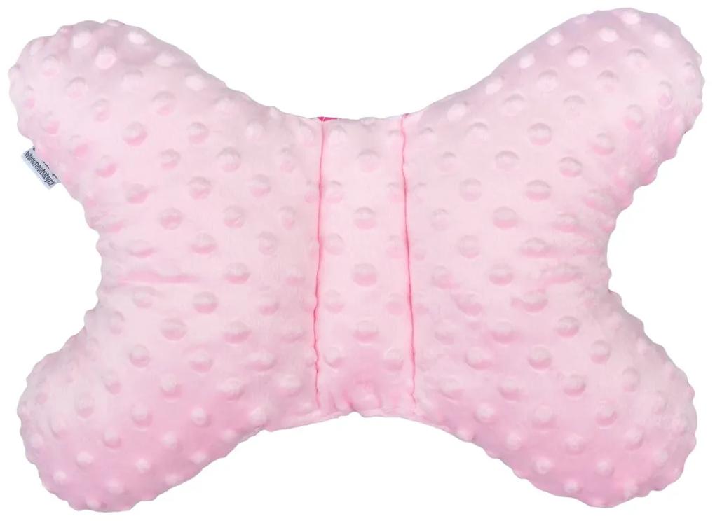 Stabilizační polštářek New Baby růžový motýlek Růžová