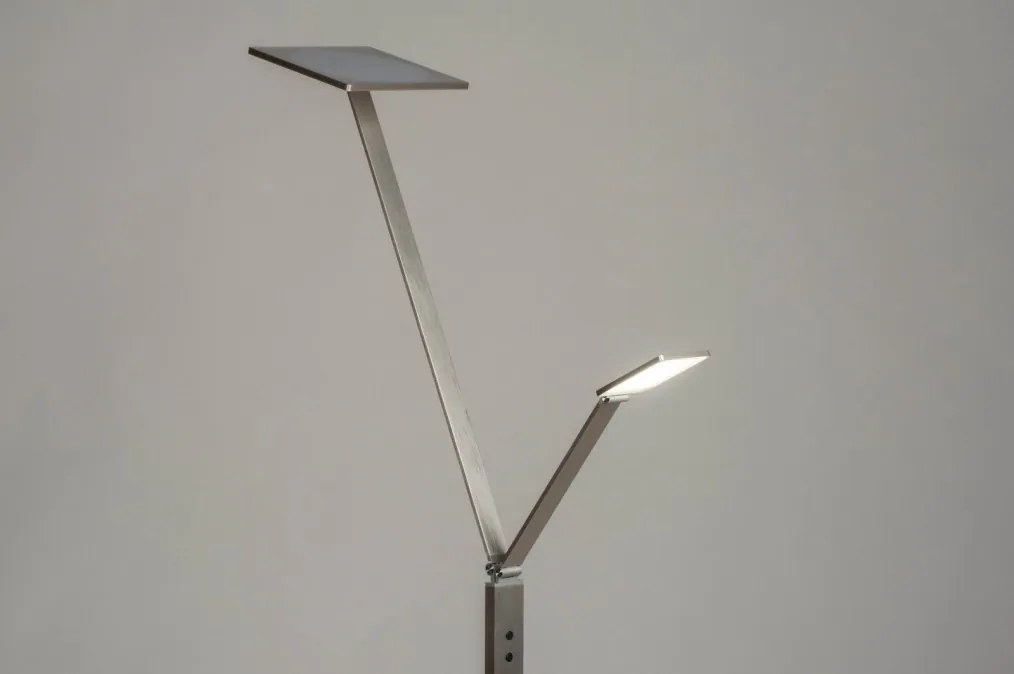Stojací designová lampa Asymetrico Gene Silver Quadra