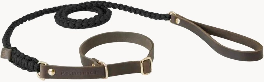 Kožené vodítko pro retrívra Touch of Leather, v různých velikostech
