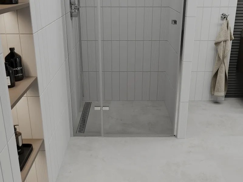 Mexen Roma sprchové dveře otevírací 110 cm, transparentní, chrom - 854-110-000-01-00