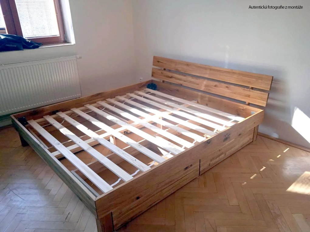 Šuplíky pod postel ALBA z masivu dubu - 2 ks