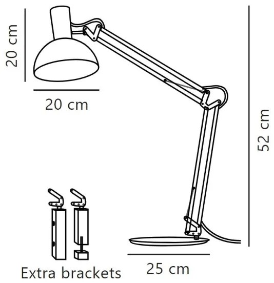 DFTP by Nordlux - Stolní lampa ARKI 1xE27/60W/230V černá