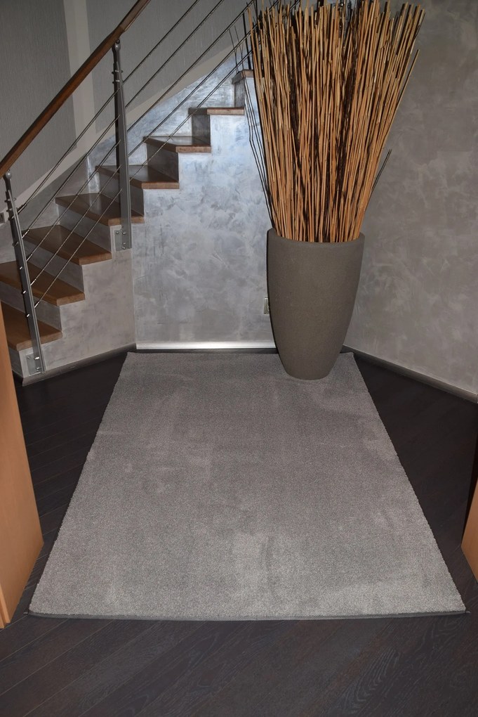 Lano, Kusový koberec Supersoft s bordurou 840 sv. šedý, 200x200, šedá, chodba / předsíň
