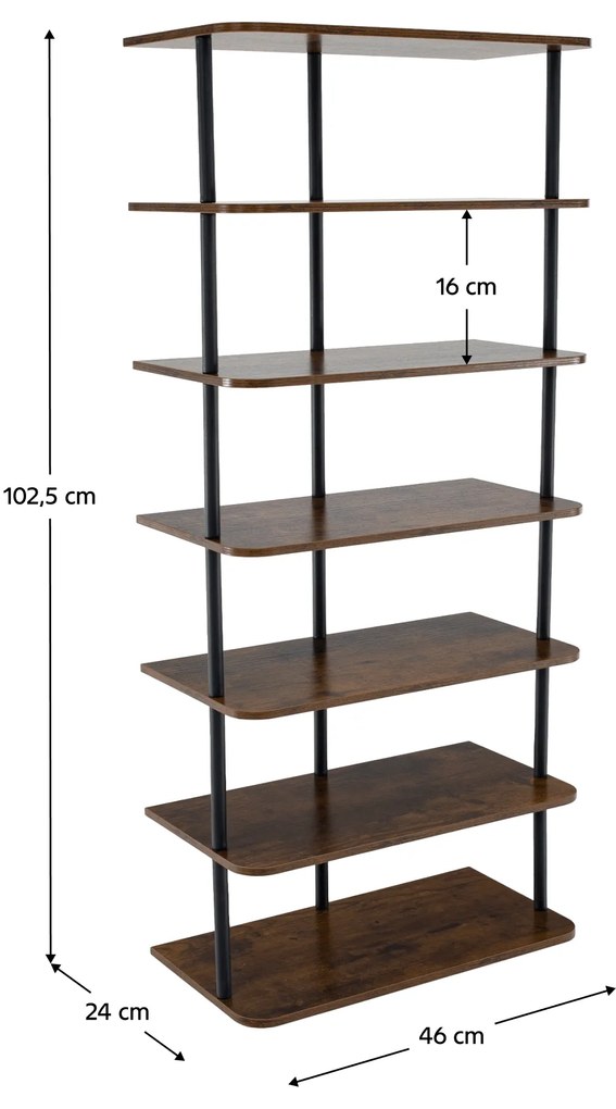 Regál, dub přírodní, Tempo Kondela PRETO