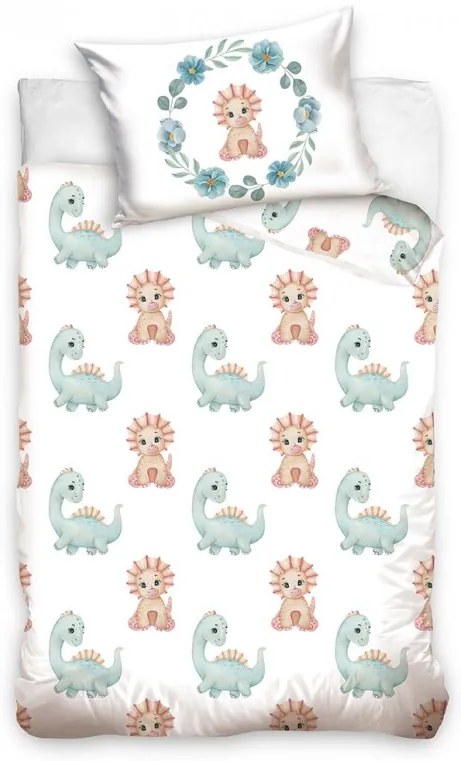 Carbotex Povlečení do postýlky Dobrou noc Dino 100x135 + 40x60
