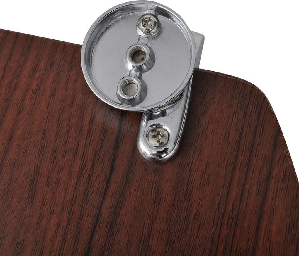 WC sedátko MDF s víkem jednoduchý design hnědé 140803