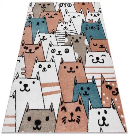 Dětský kusový koberec FUN Kočičky vícebarevný Rozměr: 280x370 cm