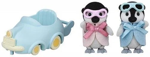 Figurky sylvanian families baby tučňáci dvojčata s autíčkem