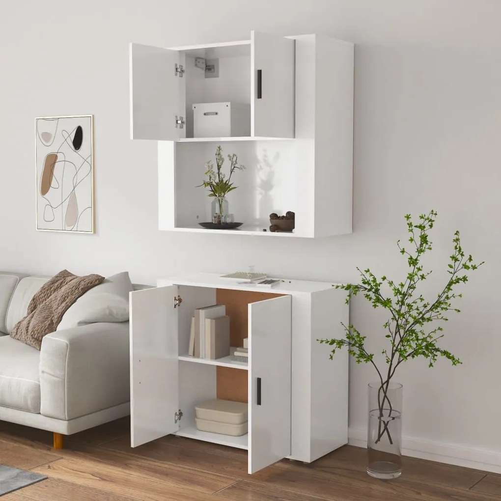 Skříň highboard bílá kompozitní dřevo 3185351