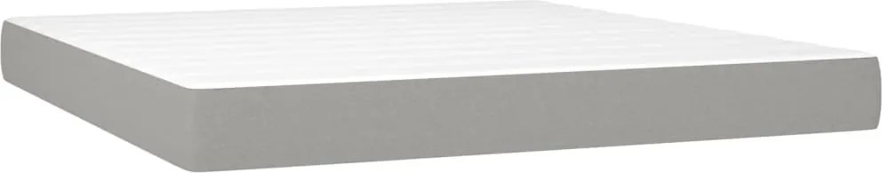 Box spring postel s matrací světle šedá 160 x 200 cm textil 3140145
