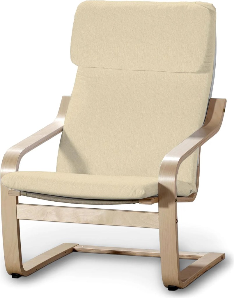 Sedák na křeslo IKEA Poäng barva krémová látka lesklé, pletený vzor