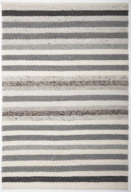 Diamond Carpets India, Ručně vázaný kusový koberec MCK Strop DE 2263 Pastel Brown Mix, 120x170, černobílá, ložnice