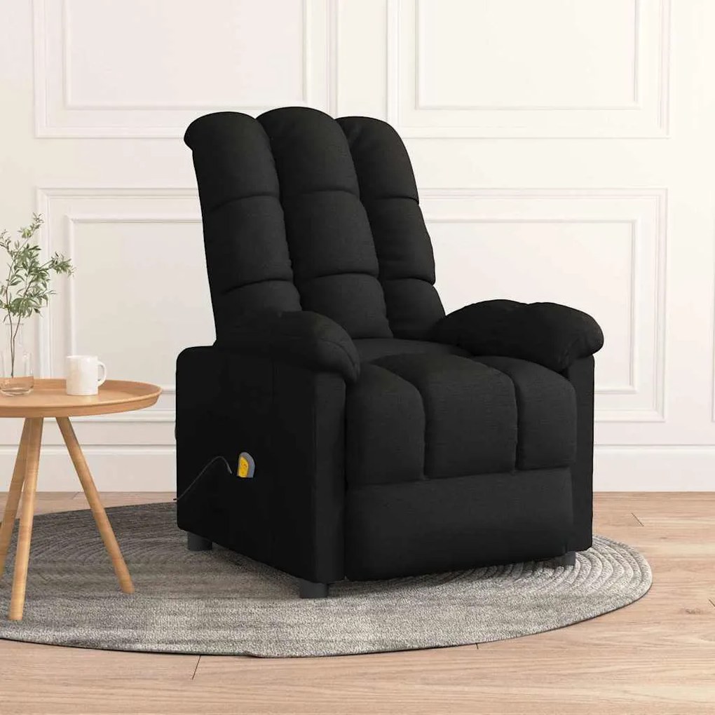 Masážní křeslo černé textil 289808