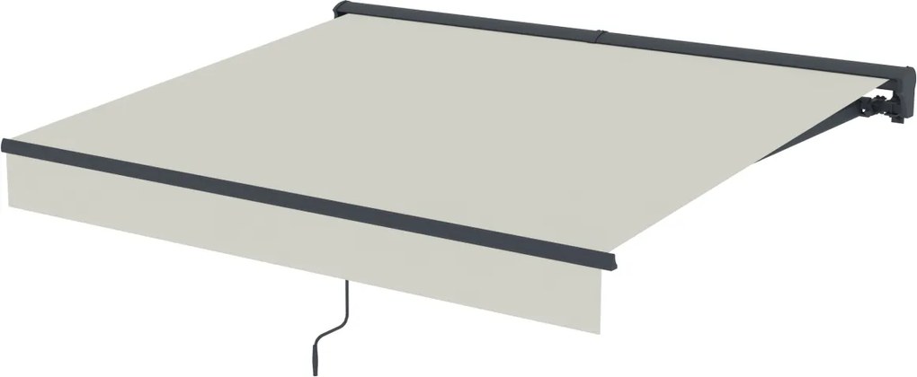 Elektrická markýza s LED osvětlením BestBerg BBSU-EL250BG / 250 x 200 cm / béžová