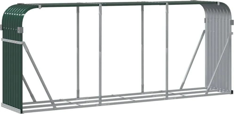 vidaXL Držák na polena 234 x 45 x 100 cm pozinkovaná ocel [364545] Barva: Hnědá