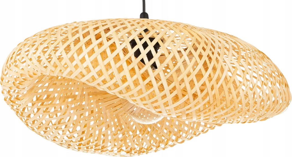 Závěsná lampa Boho bambusová pletenina Nusa 50 cm