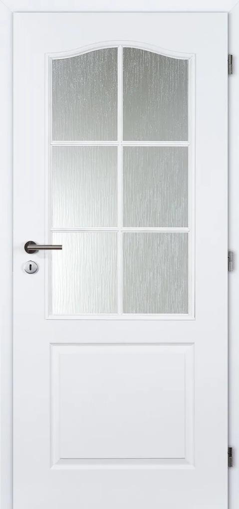 Doornite Socrates Interiérové dveře 70 P, 746 × 1983 mm, lakované, pravé, bílé, prosklené