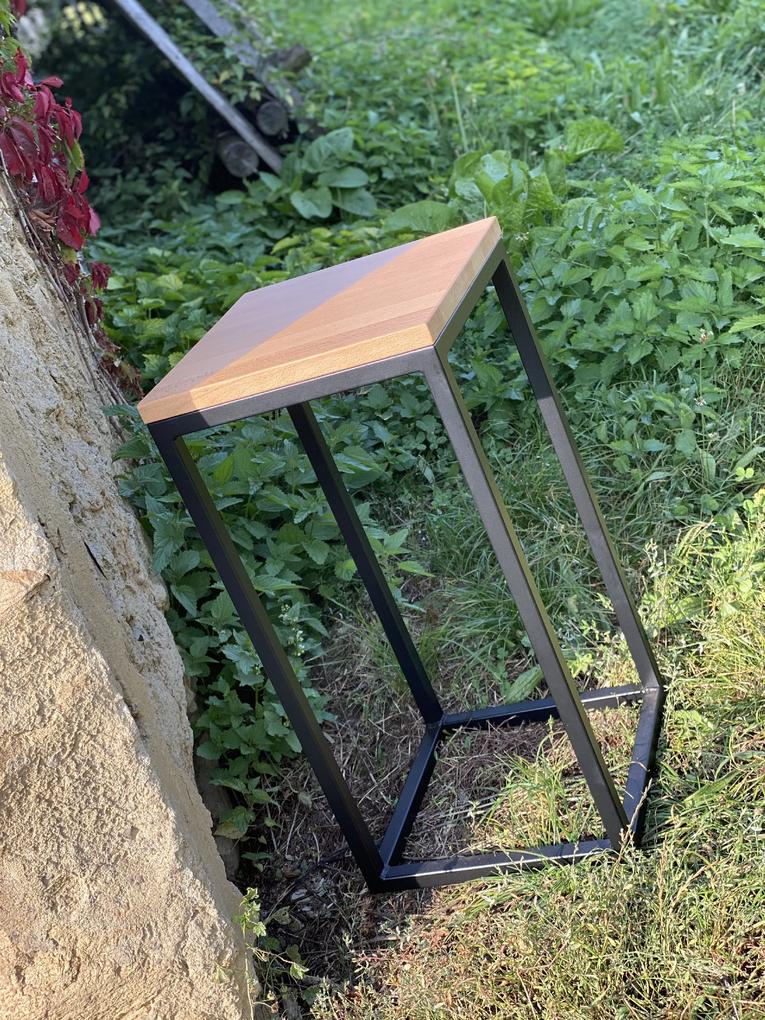 Wudboys Flower odkladací stolek Barva kovu: Černá, Dřevo..: Buk, moderní skandinávský styl