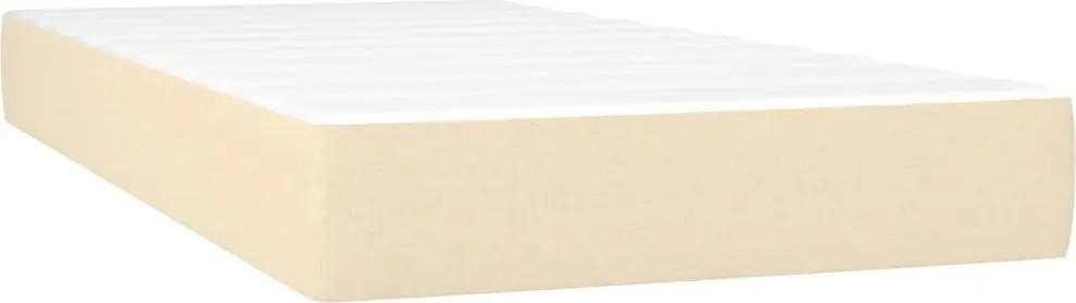 vidaXL Box spring postel s matrací a LED 100x200 cm textil [3138698] Barva: světle šedá
