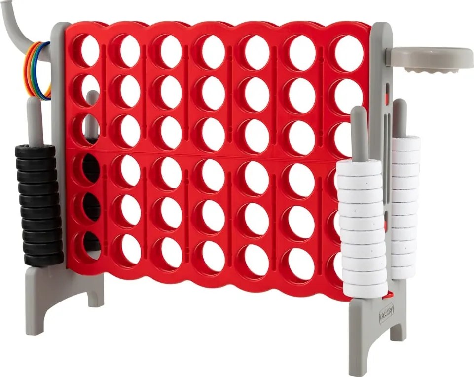 Costway Velká sada 4 v řadě Jumbo 4 v řadě pro děti a dospělé červená +, modrý