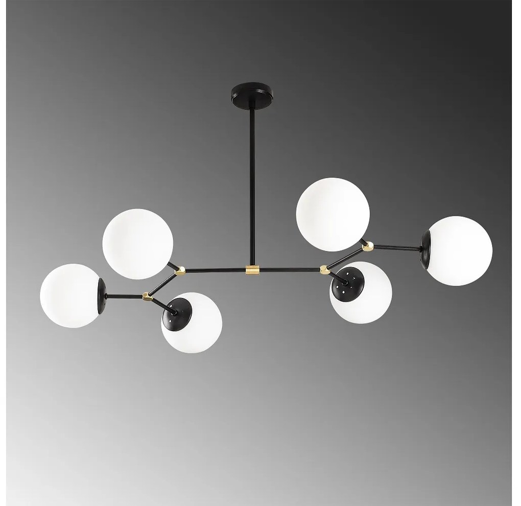 Designový lustr Faustyna 100 cm černý