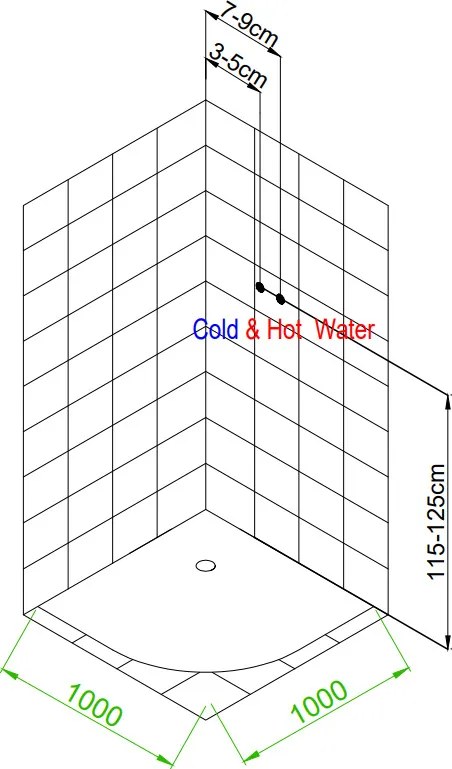 BPS-koupelny Hydromasážní box HYD-Porto 01C 100x100 cm černá/transparent