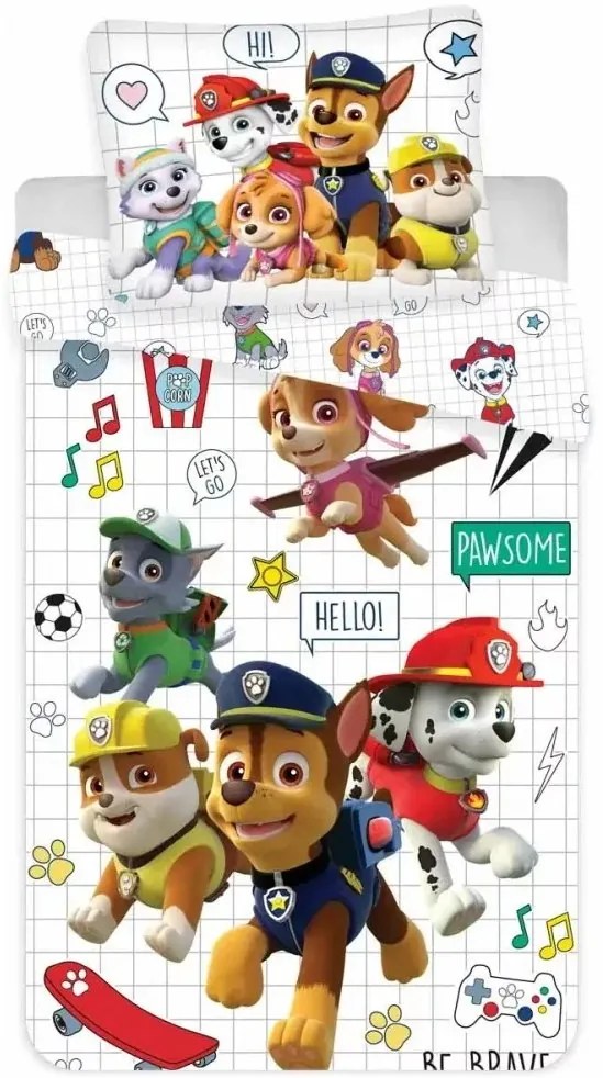 Povlečení do dětské postýlky Tlapková patrola - Paw Patrol - 100% bavlna - 40 x 60 cm + 100 x 135 cm