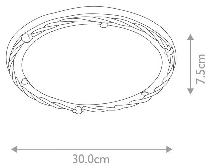 Elstead PB-F-B-BLK-GOLD - Stropní svítidlo PEMBROKE 1xE27/60W/230V mosaz