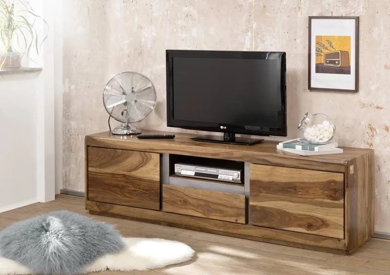Bighome - ROUND TV stolek 170x50 cm, palisandr, hnědá