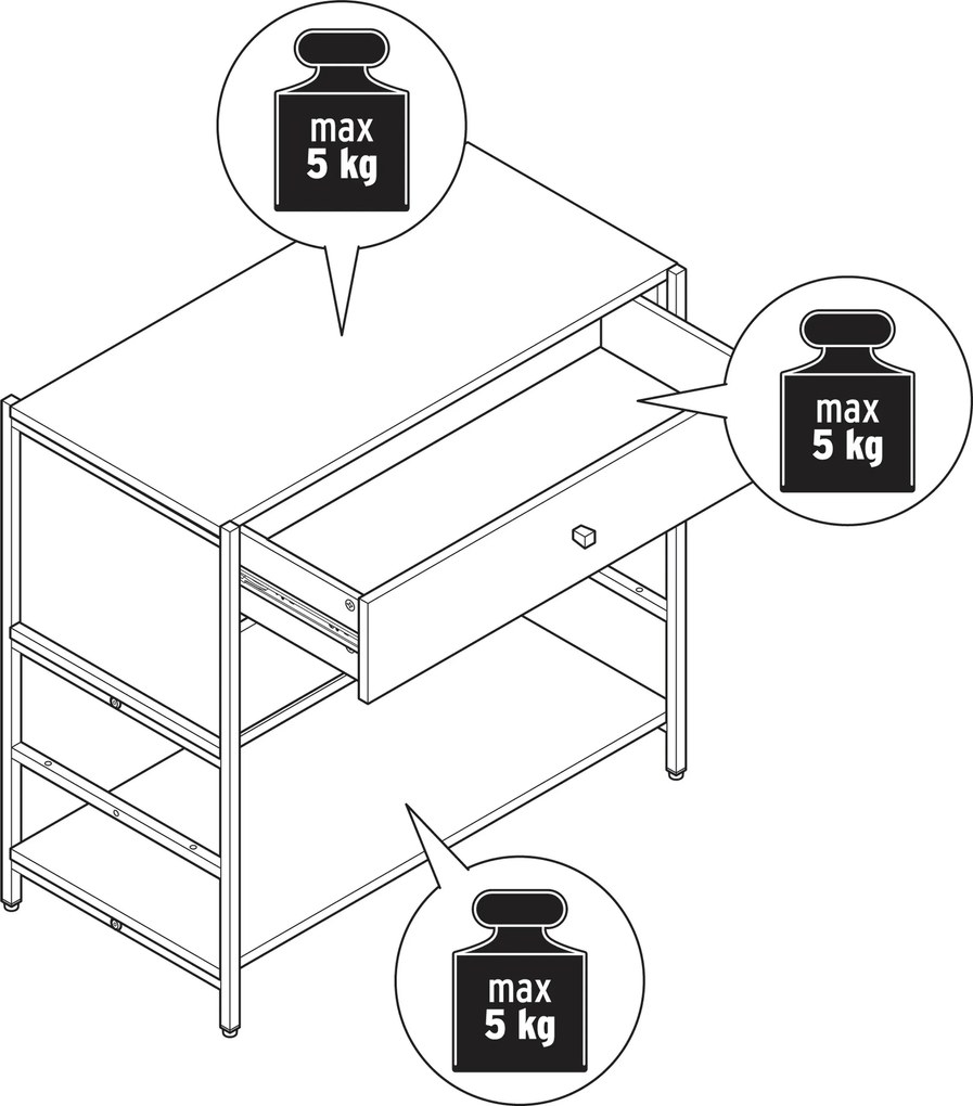 Tchibo - Komoda »Grade« se 2 zásuvkami - barva: bílá