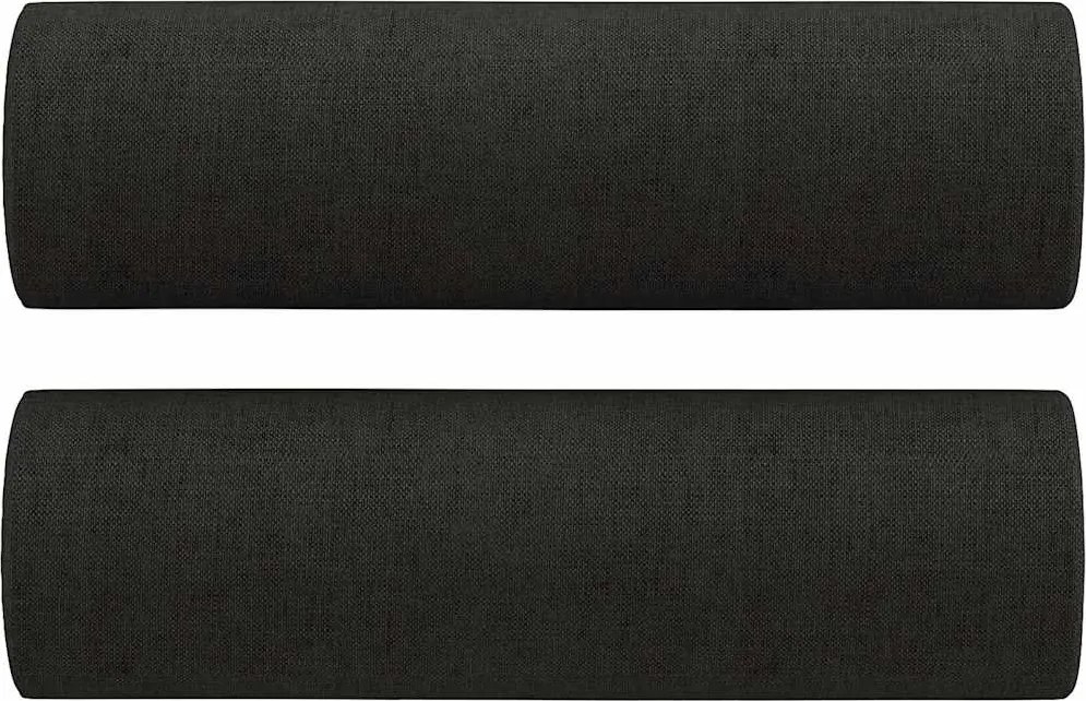 2místná pohovka s polštáři černá 120 cm textil 3200778
