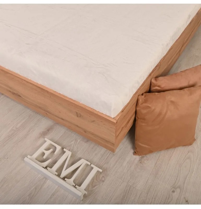 Plachta ložní z mikroplyše krémová EMI, Plachta 90x200