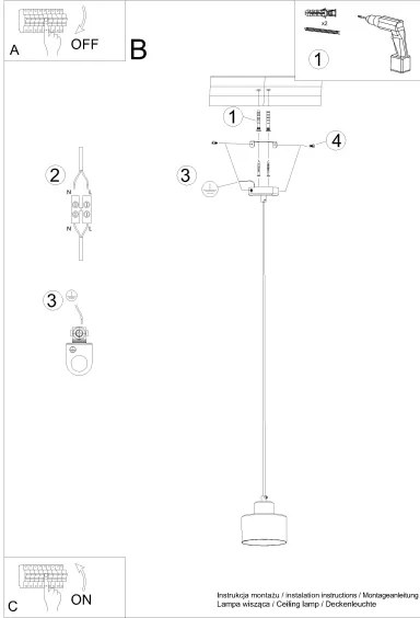 Sollux SL.1132 - Lustr na lanku SAVAR 1xE27/60W/230V černá