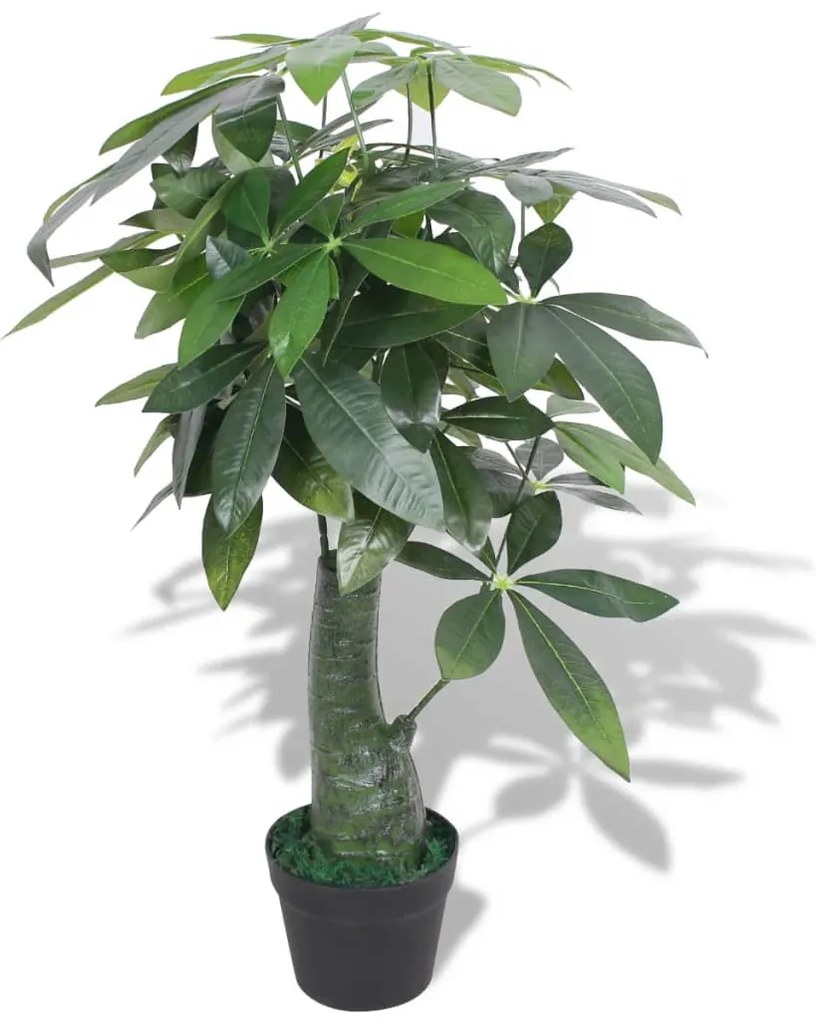 Umělá rostlina pachira s květináčem 85 cm zelená 244448