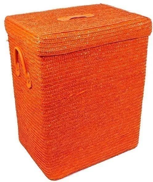 MISDA Koš na prádlo Village Straw oranžový | BIANO