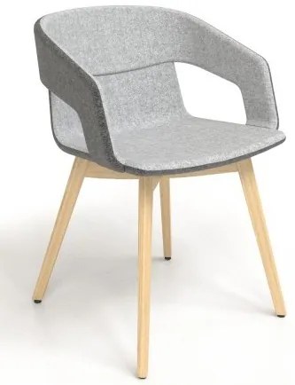 NARBUTAS - Židle TWIST&SIT G5A0316 s dřevěnou podnoží