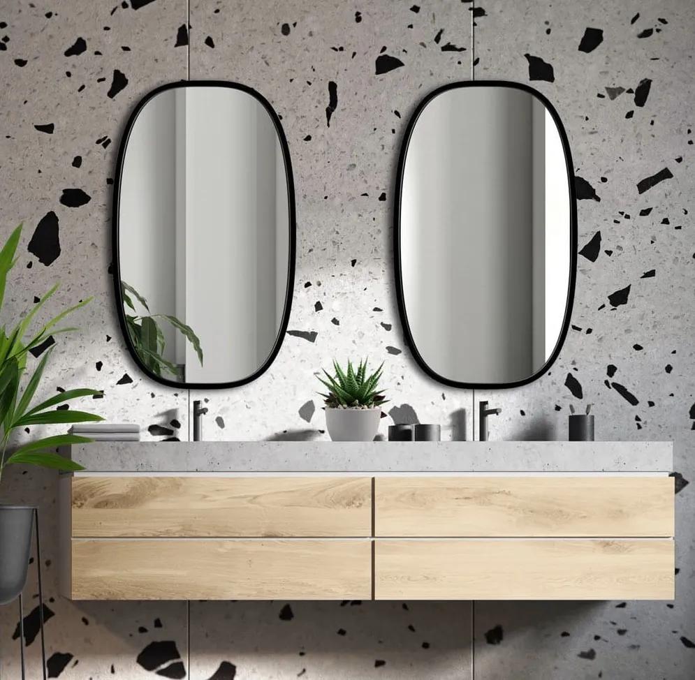 Zrcadlo Dolio Black Rozměr: 40 x 70 cm